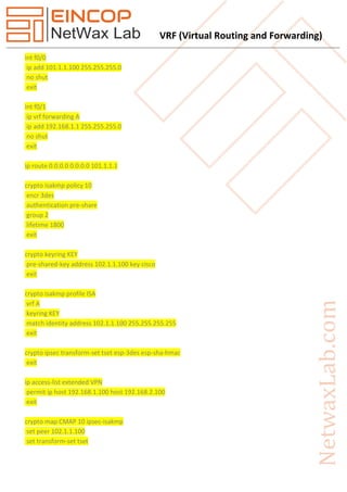 VRF (virtual routing and forwarding) | PDF