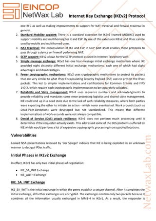 Internet Key Exchange (ikev2) Protocol | PDF