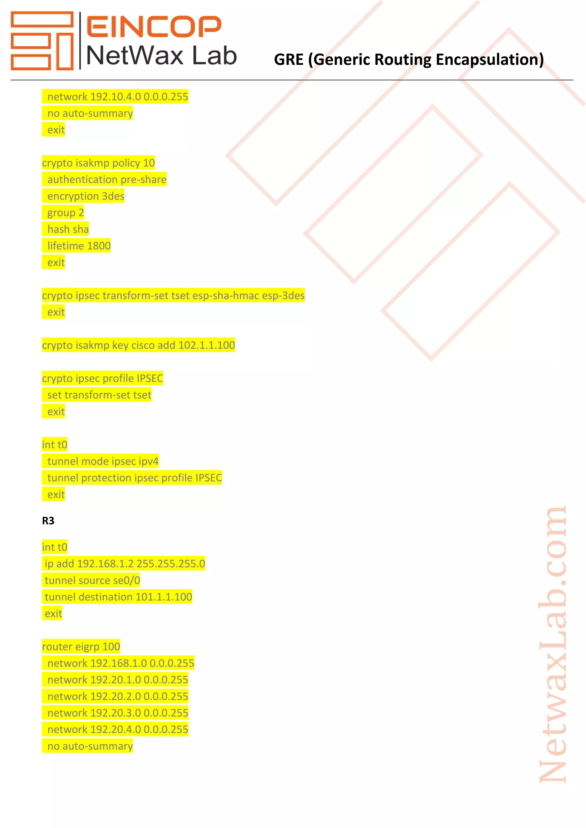 Gre Generic Routing Encapsulation Pdf Computer Networking Computing