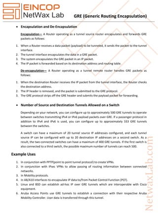GRE (generic routing encapsulation) | PDF | Computer Networking | Computing