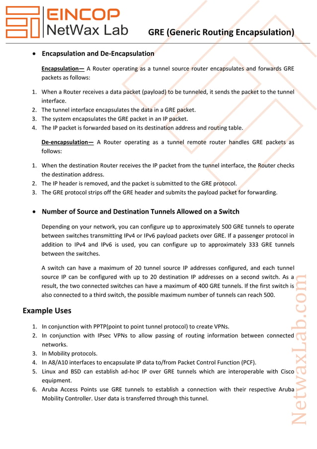 GRE (generic routing encapsulation) | PDF | Computer Networking | Computing