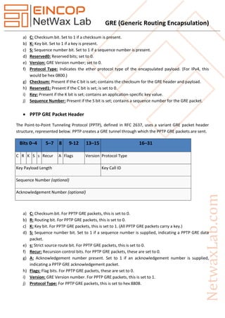 GRE (generic routing encapsulation) | PDF