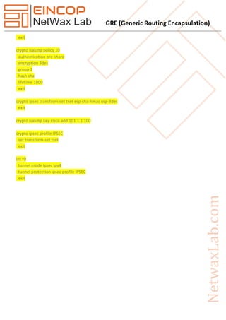 GRE (generic routing encapsulation) | PDF | Computer Networking | Computing