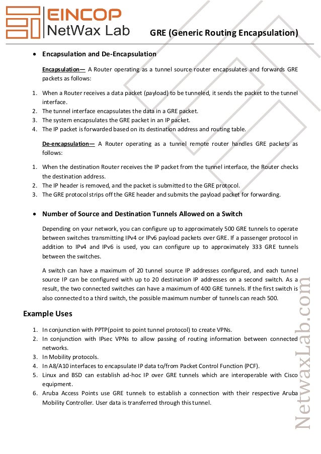Gre Generic Routing Encapsulation