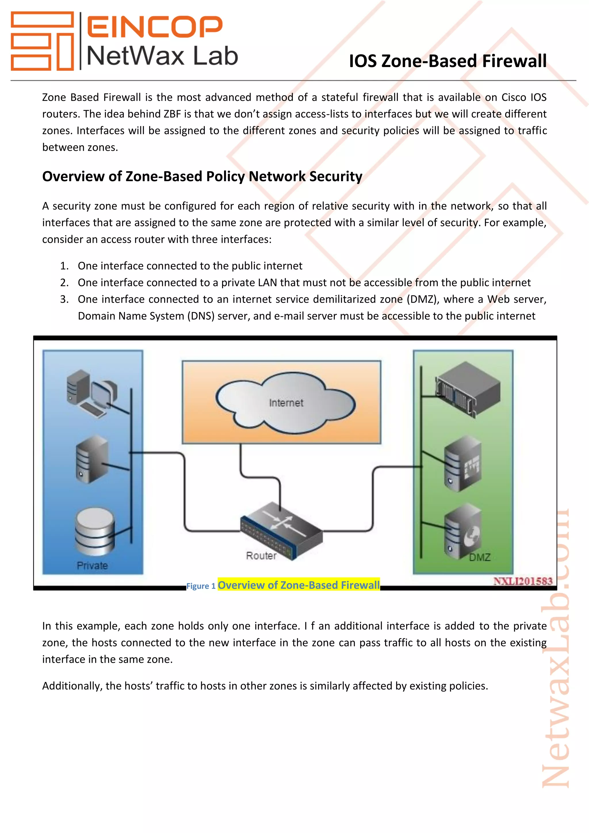 IOS Zone based Firewall | PDF