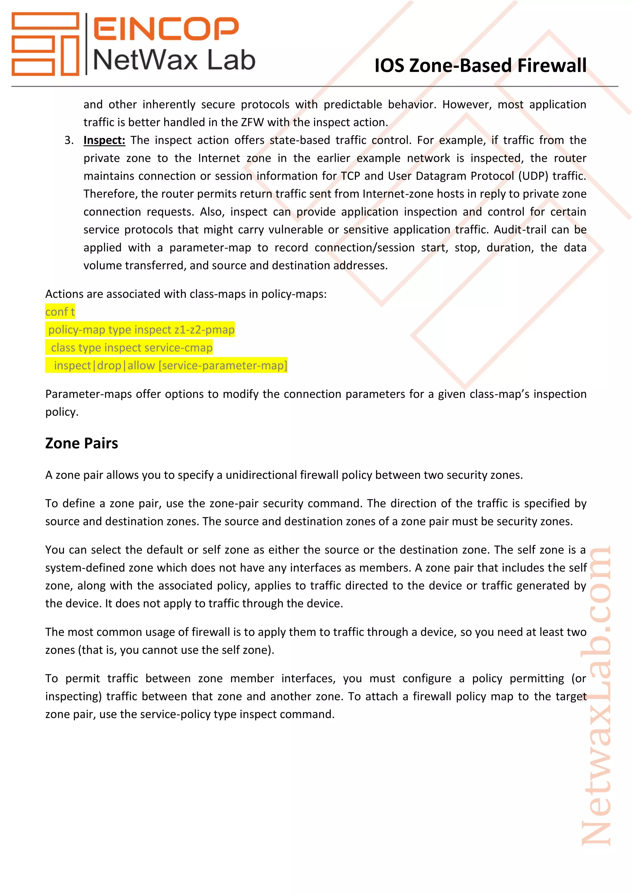 IOS Zone based Firewall | PDF