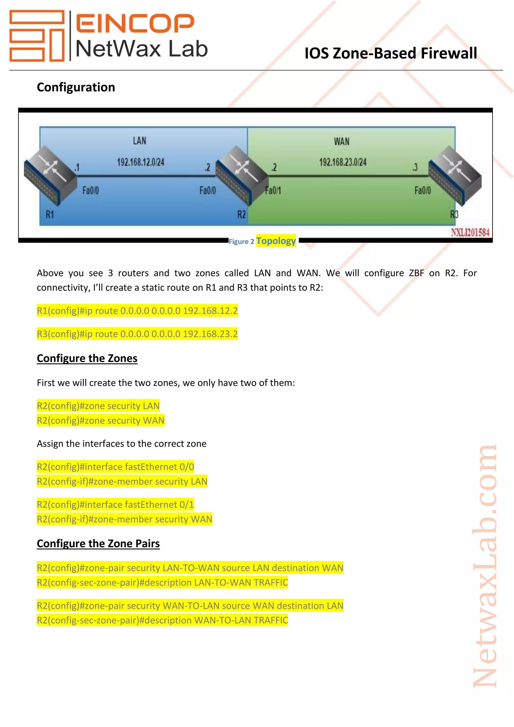 IOS Zone based Firewall | PDF