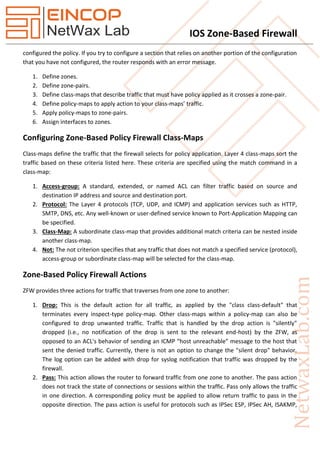 IOS Zone based Firewall | PDF