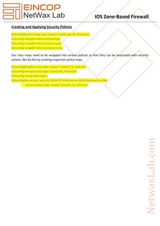 IOS Zone based Firewall | PDF