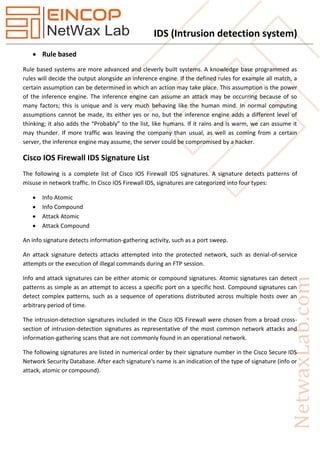 IDS (intrusion detection system) | PDF | Operating Systems | Computer ...