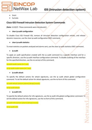 IDS (intrusion detection system) | PDF | Operating Systems | Computer Software and Applications