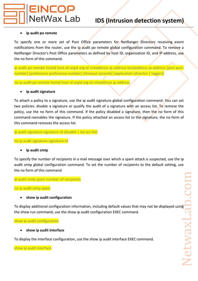 IDS (intrusion detection system) | PDF | Operating Systems | Computer Software and Applications