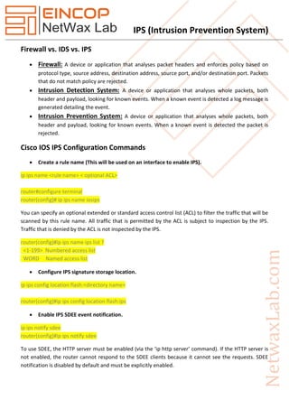 IPS (intrusion prevention system) | PDF