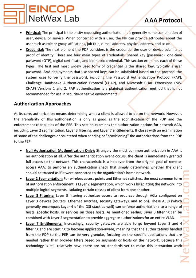 AAA Protocol | PDF | Internet | Computing