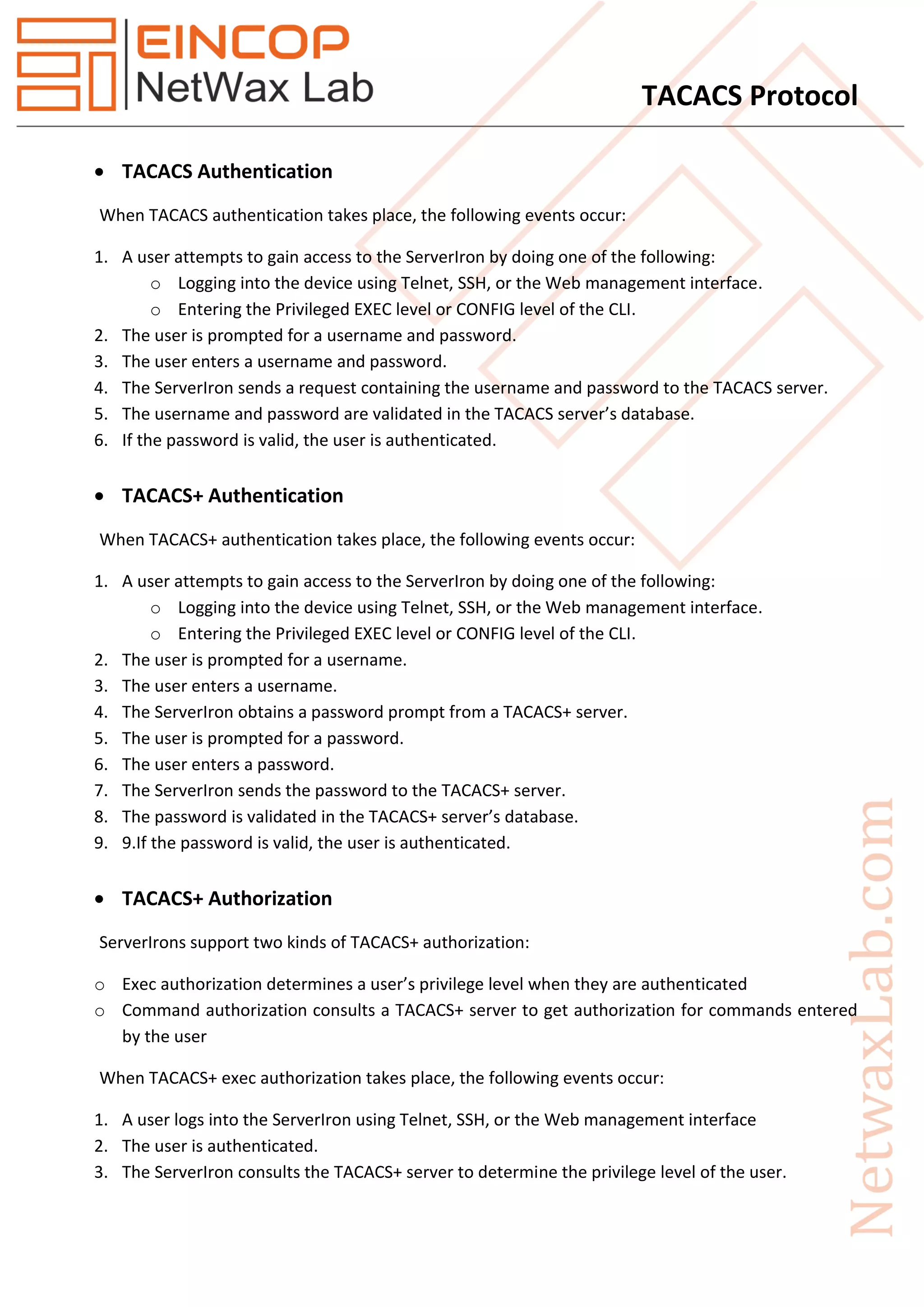 TACACS Protocol | PDF | Computer Networking | Computing
