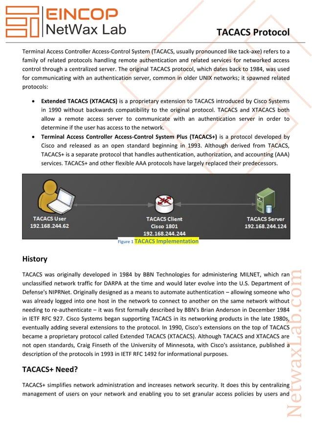 TACACS Protocol | PDF | Computer Networking | Computing