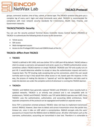 TACACS Protocol | PDF | Computer Networking | Computing