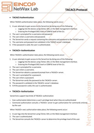 TACACS Protocol | PDF | Computer Networking | Computing