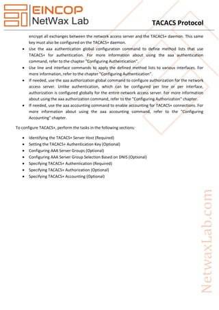TACACS Protocol | PDF | Computer Networking | Computing