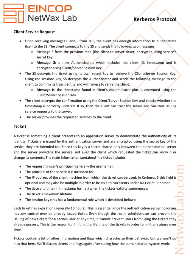 Kerberos Protocol Pdf