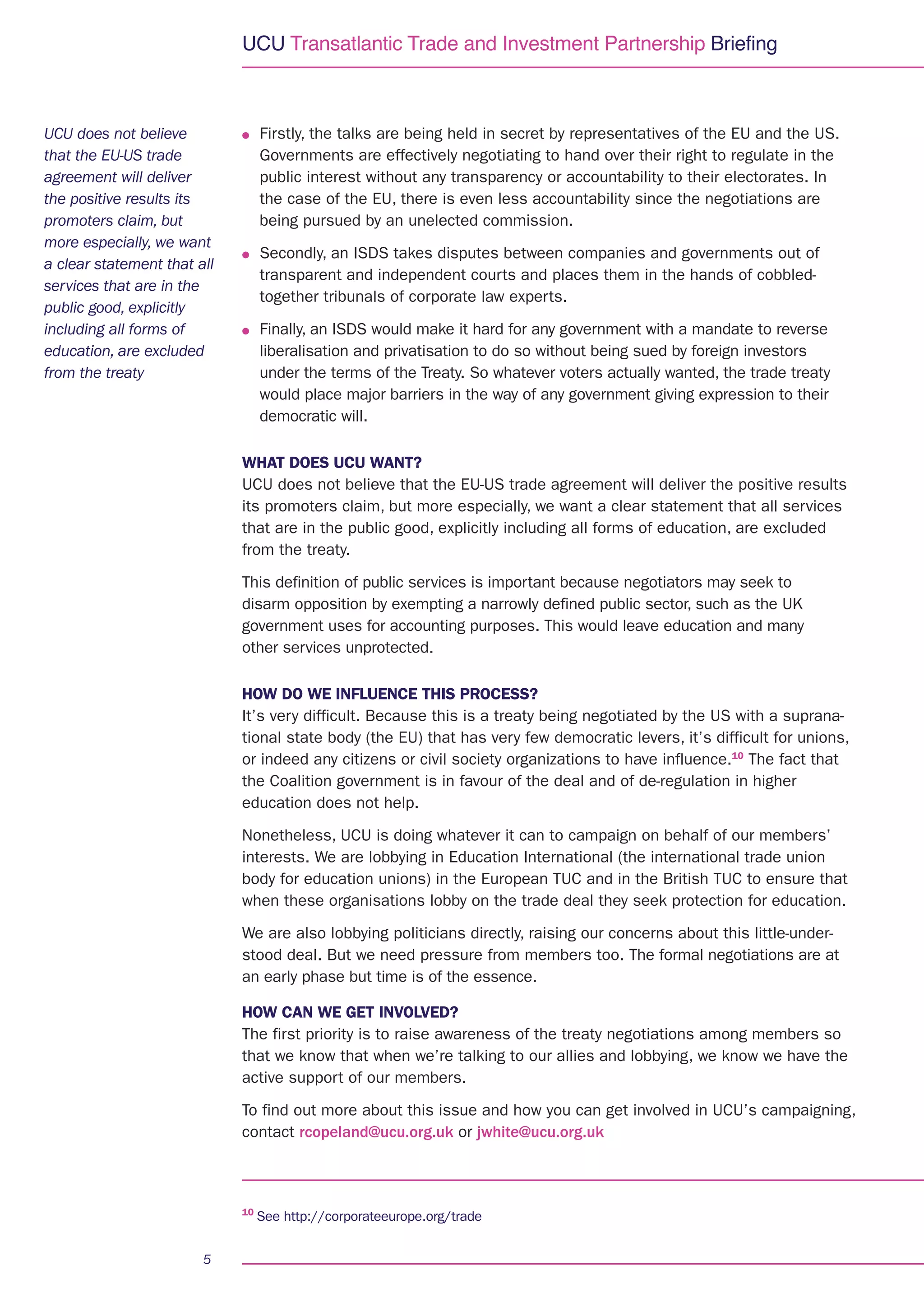 The Transatlantic Trade and Investment Partnership | PDF