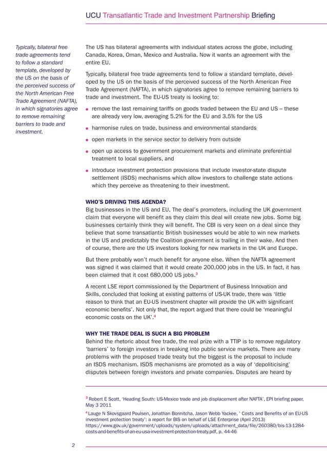 The Transatlantic Trade and Investment Partnership | PDF