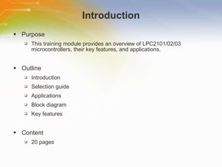 An Overview of LPC2101/02/03 | PPT | Operating Systems | Computer ...