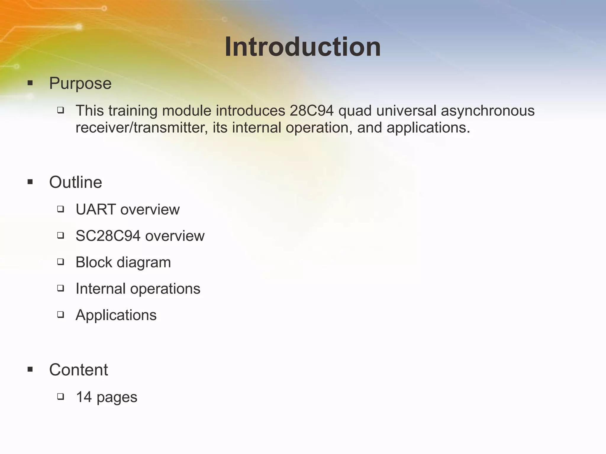 SC28C94: Quad Universal Asynchronous Receiver/Transmitter (QUART) | PPT