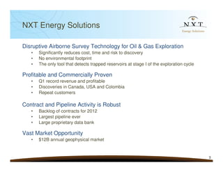 NXT Energy Corporate Presentation September 2012 | PDF