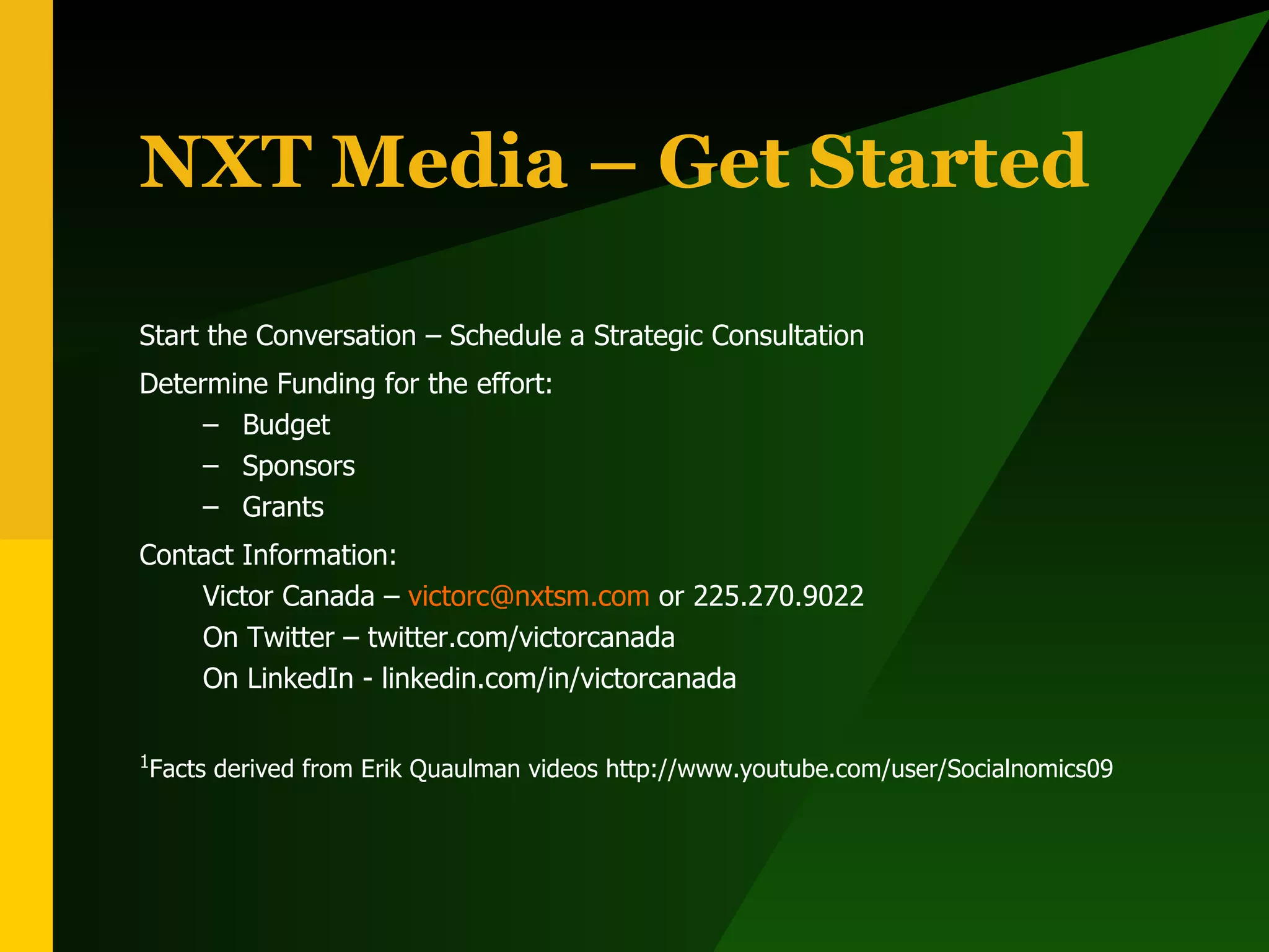 NXT Media Social Media Overview | PPT