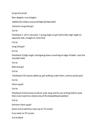 Script first draft | PDF