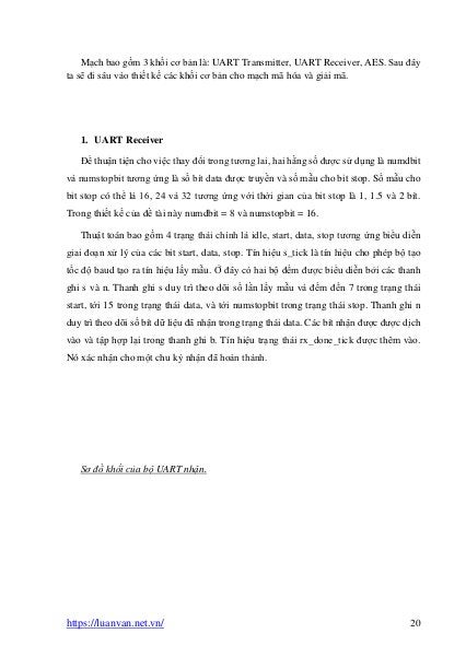 Đồ án Xây dựng bộ mã hóa và giải mã dữ liệu dựa trên thuật toán AES trên nền tảng công nghệ FPGA ...