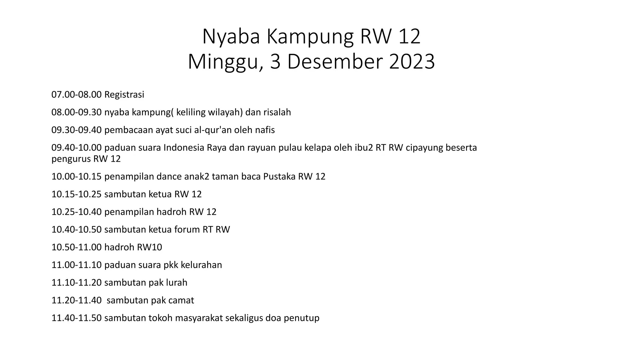 Nyaba Kampung RW 12 Keliling Kampung Kegiatan Pengurus Lingkungan.pptx