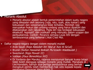 Sistem Pemerintahan di Berbagai Negara | PPT