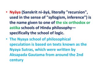 Nyaya philososphy | PPTX