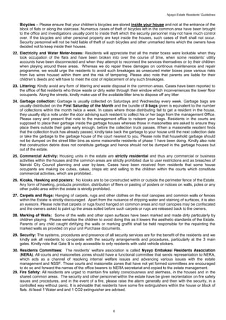 Nyayo Estate Embakasi Residents' Guidelines 2014 | PDF