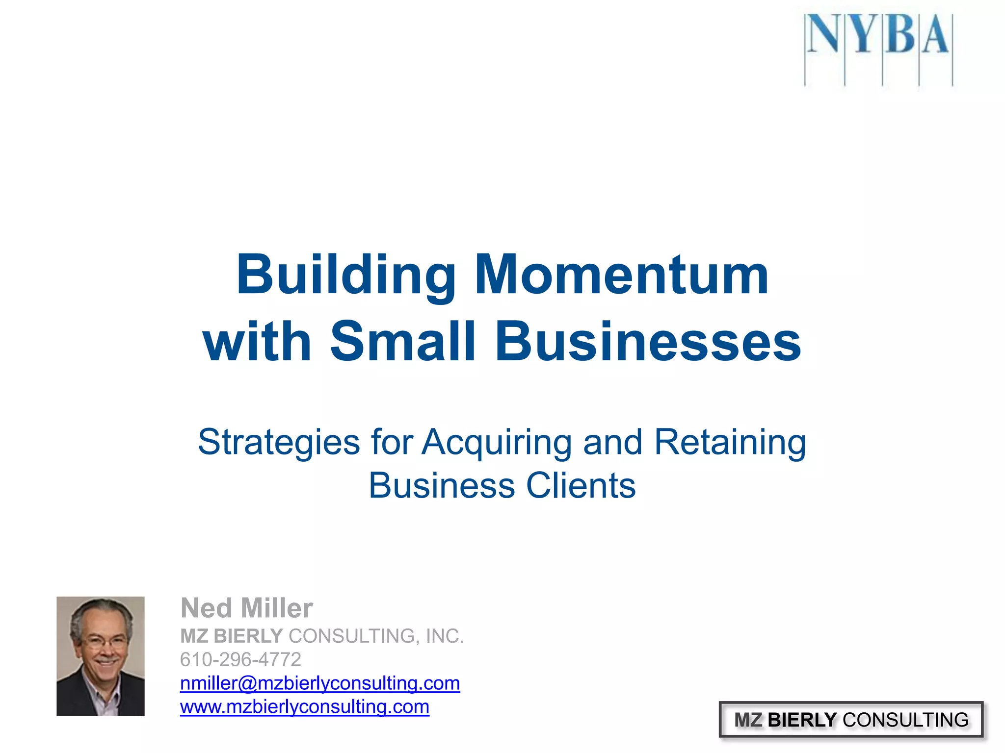 Building Momentum with Small Businesses | PDF