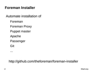 Foreman presentation at NYC puppet users | ODP