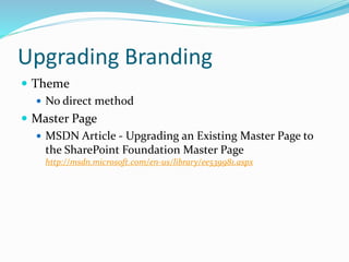 Getting Started with SharePoint Branding | PPTX | Web Design and HTML | Internet
