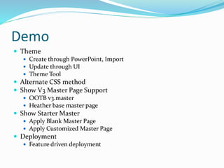 Getting Started with SharePoint Branding | PPTX | Web Design and HTML | Internet