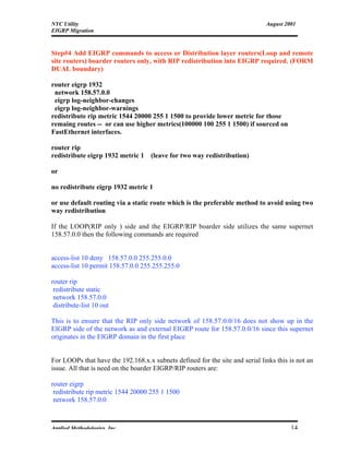 Enterprise Routing Protocol Migration | PDF