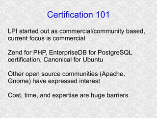 BSD Certification: A Case Study in Open Source Community | PDF