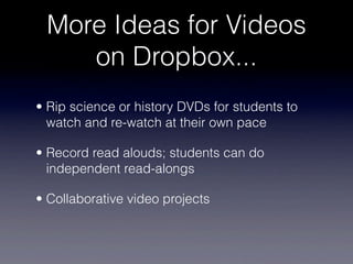 Dropbox, FaceTime, and iMessage in the Classroom | KEY | Tablets and E-readers | Consumer ...