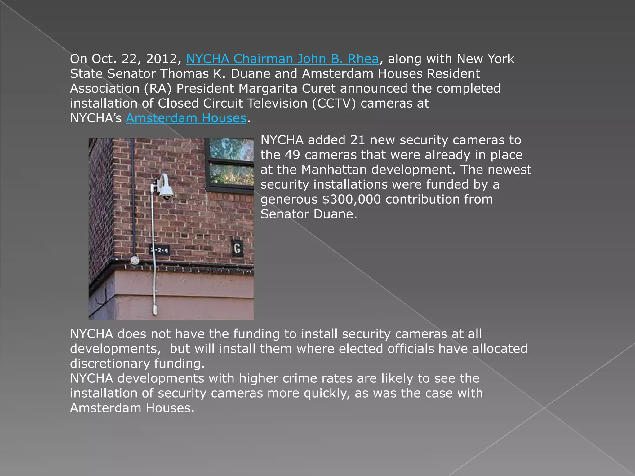 Nycha security cameras | PPT