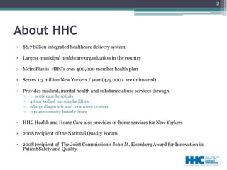 New York City Health & Hospitals Corporation | PPTX