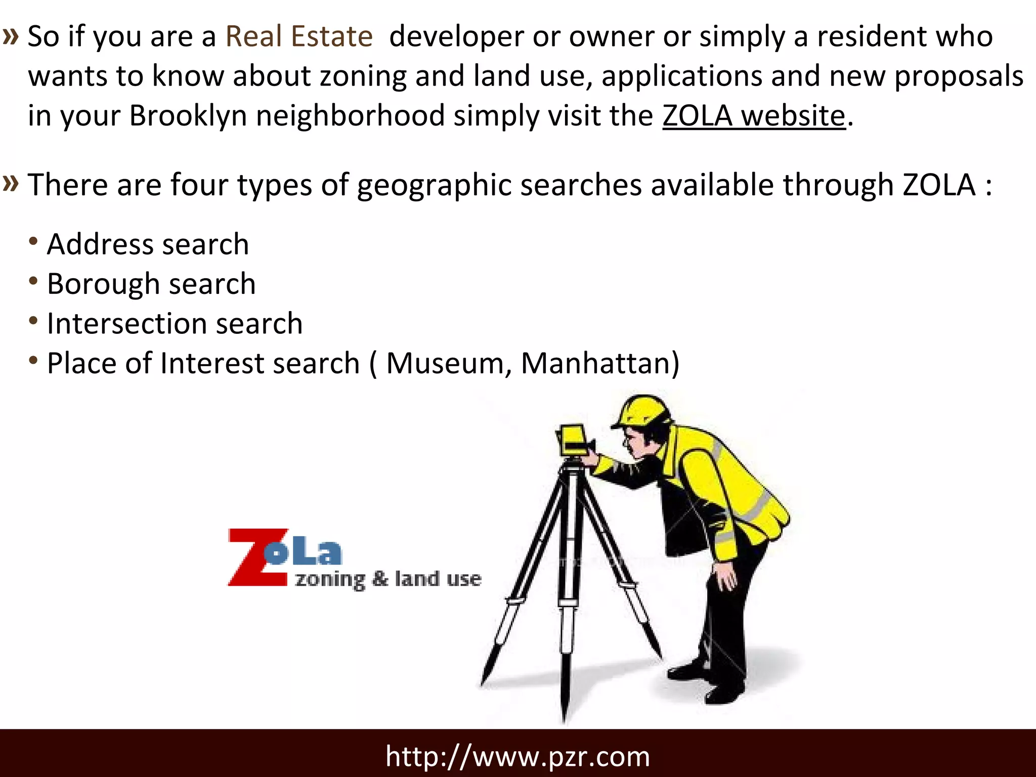 NYC launches ZOLA - a Zoning and Land Use website | PPT