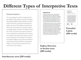 Writing Effective Interpretive Labels for Art Exhibitions: A Nuts and ...