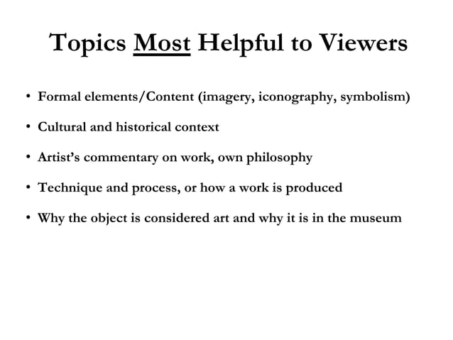 Writing Effective Interpretive Labels for Art Exhibitions: A Nuts and ...