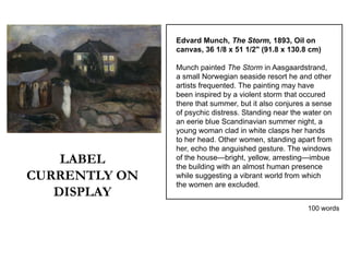 Art Display Labels