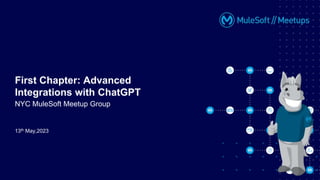Advanced Integrations of MuleSoft with ChatGTP | PPTX